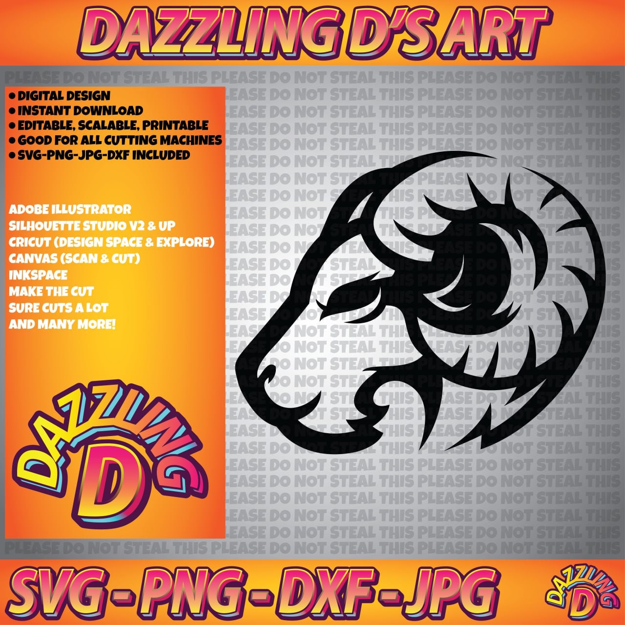 Rams Mascot & Letter Team Logo, Sublimation/cut File - Etsy