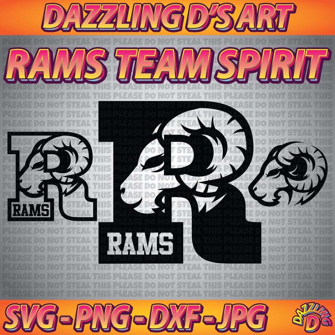 Rams Mascot & Letter Team Logo, Sublimation/cut File - Etsy