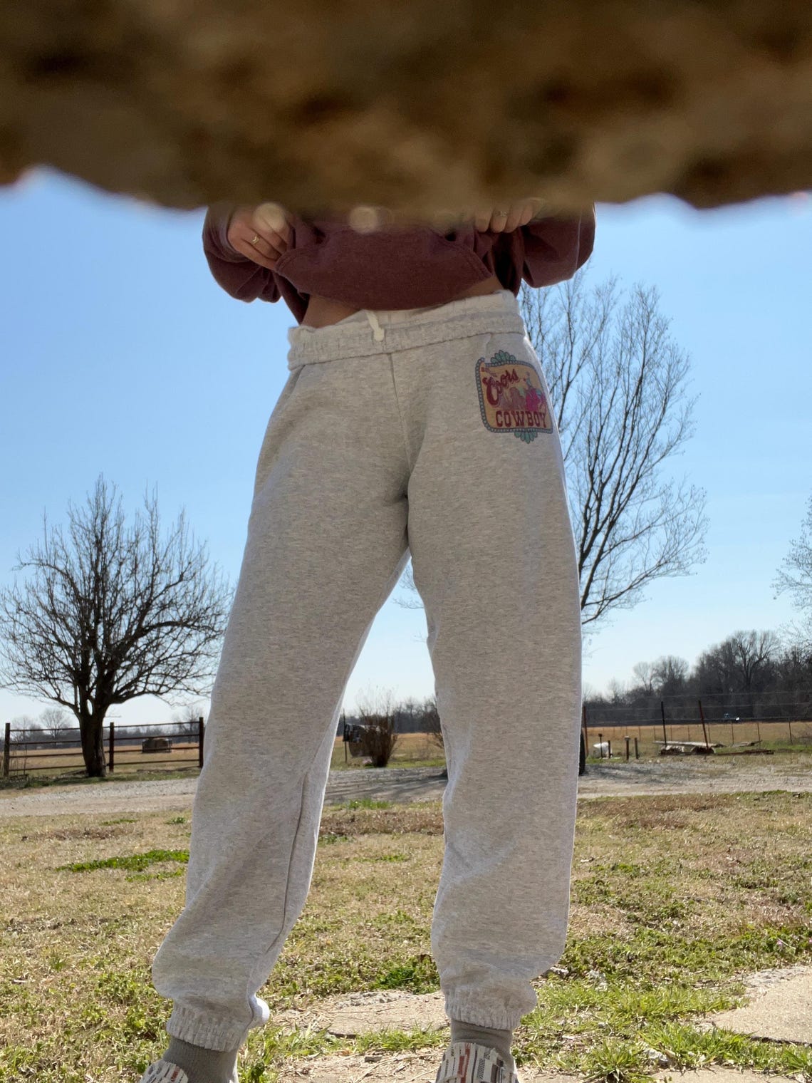 Roping Cowboy Sweatpants | Comfy Western Fleece Pants - Etsy