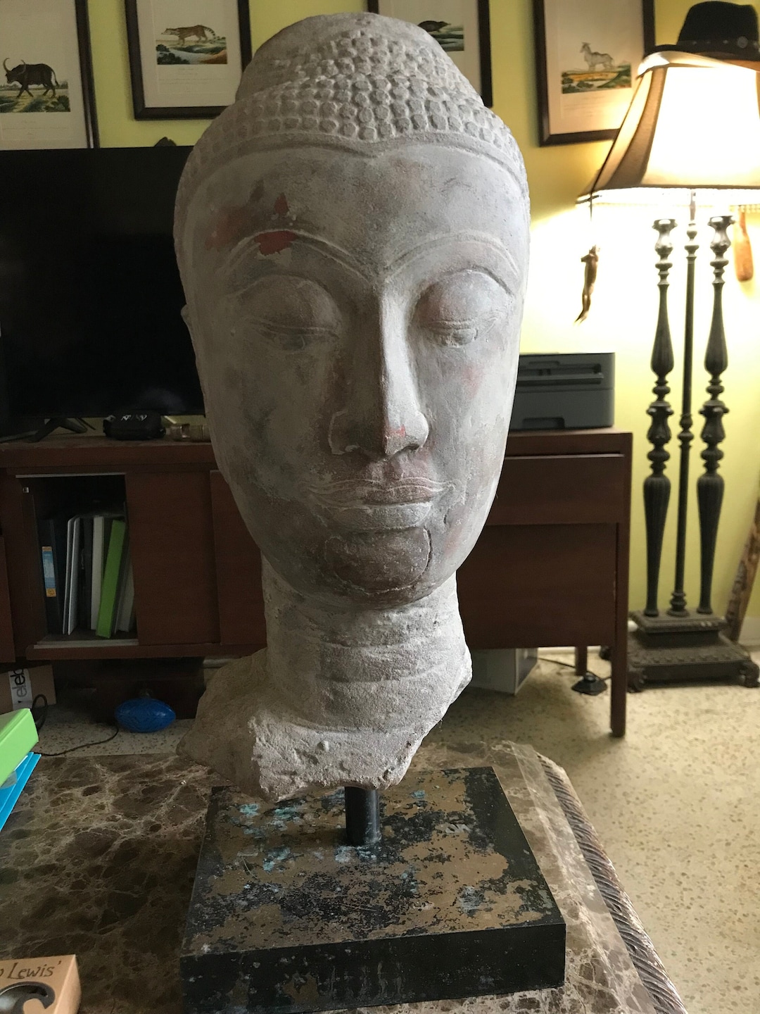 Antique Buddha Head - Etsy