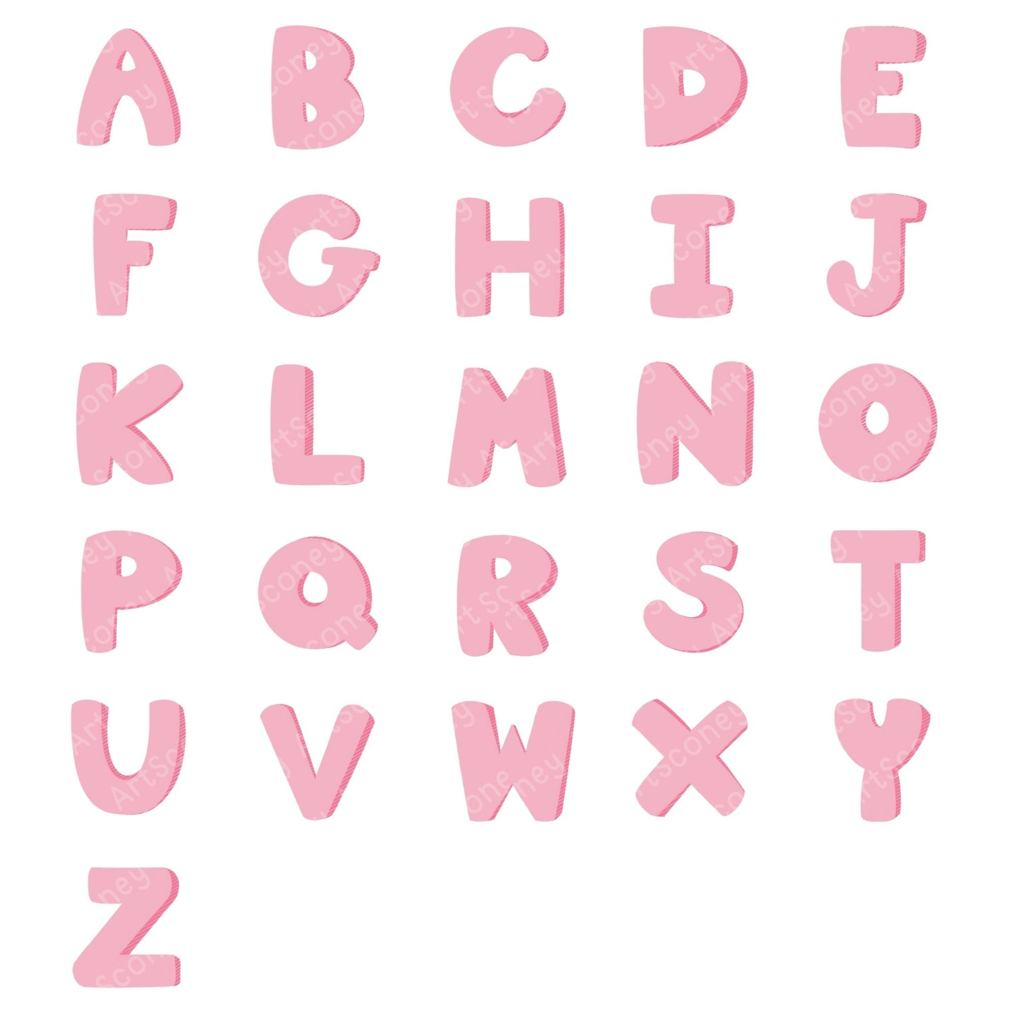 Alphabet Clipart Set, Alphabet, Numbers, Special Characters, Letters ...