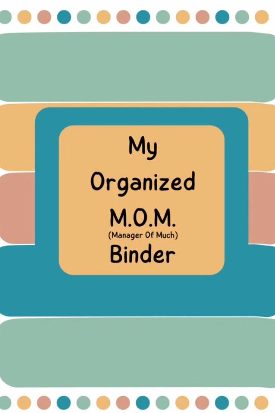 Organized MOM Binder manager of Much - Etsy