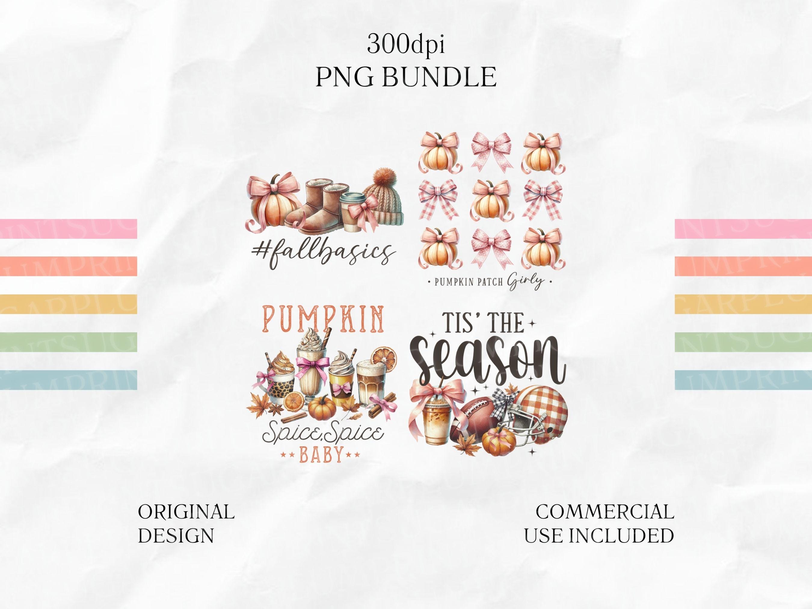 Fall PNG Bundle: Autumn Digital Designs, Thanksgiving Girly Graphic ...