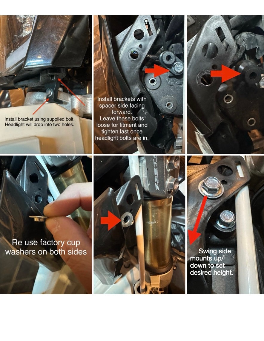 Drz400sm to KTM Style JFG Headlight Adapter Kit - Etsy