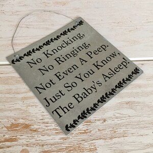 Baby Sleeping Do Not Knock Sign Please Don't Ring Sign Baby Sleeping ...