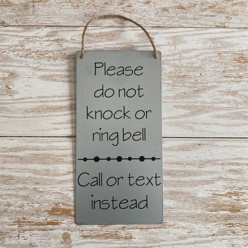 Please Do Not Knock or Ring Bell Call or Text No Soliciting Do | Etsy