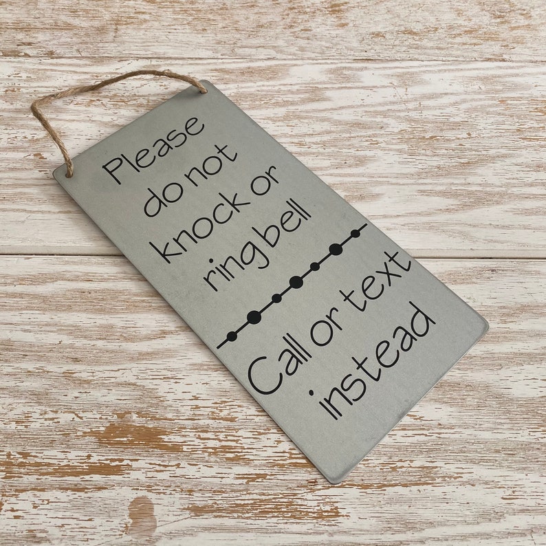 Please Do Not Knock or Ring Bell Call or Text No Soliciting Do | Etsy