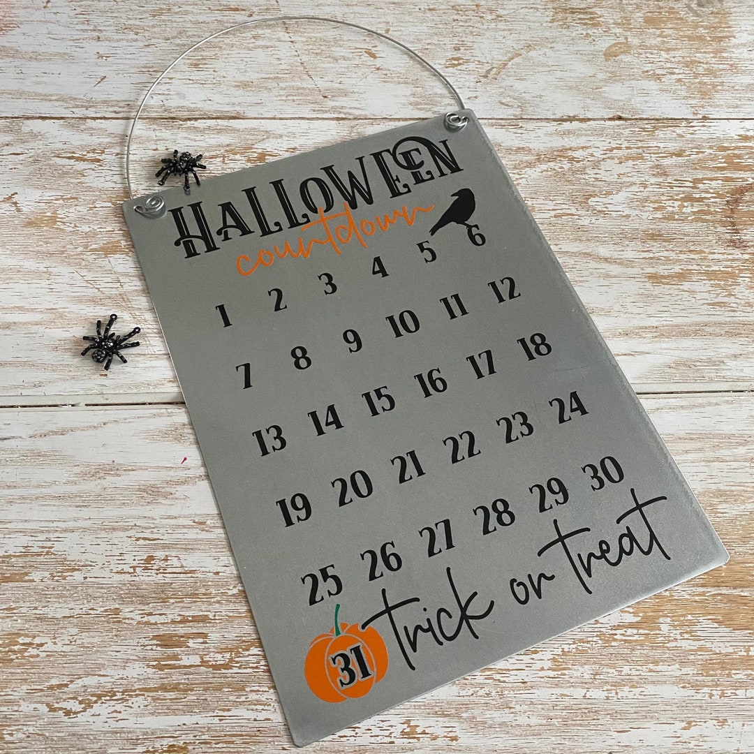 Halloween Countdown Calendar Halloween Autumn October 31 Decor Spooky ...