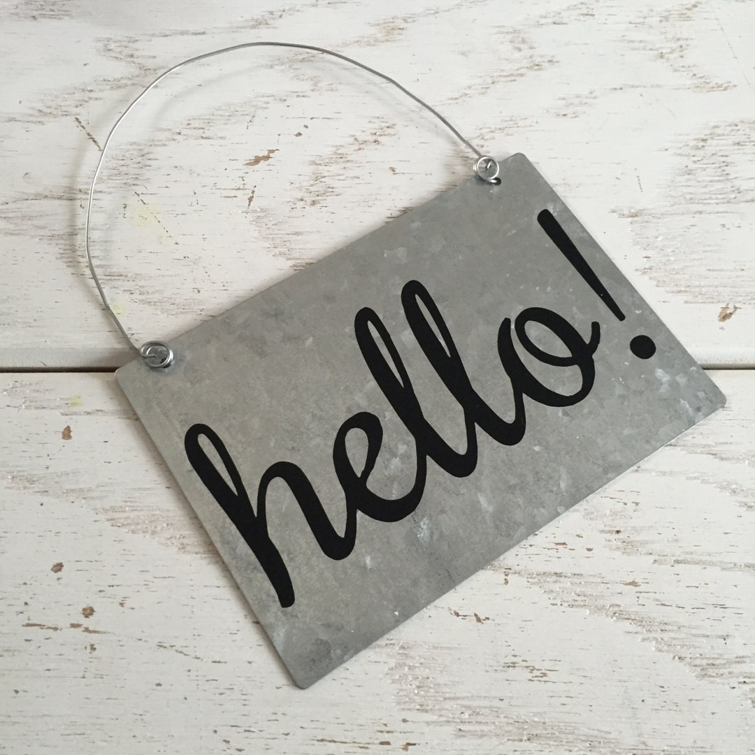 Hello Sign Welcome Sign, Hello Sign, Wood Quote Sign, Home Decor ...