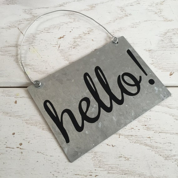Hello Sign Welcome Sign Hello Sign Wood Quote Sign Home | Etsy