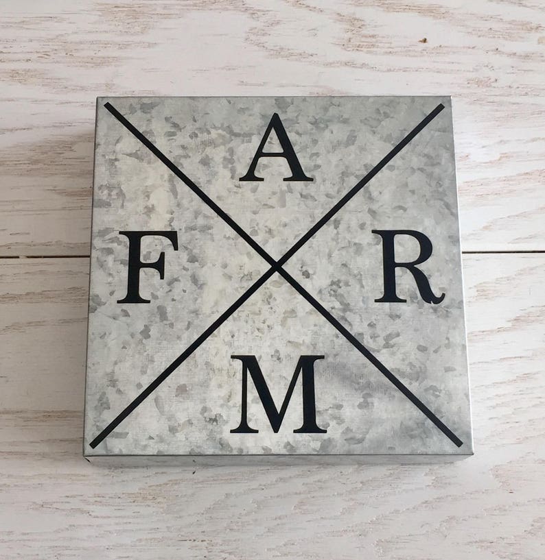Home Farm Love Arrow Cross Sign Rustic Vintage Modern | Etsy