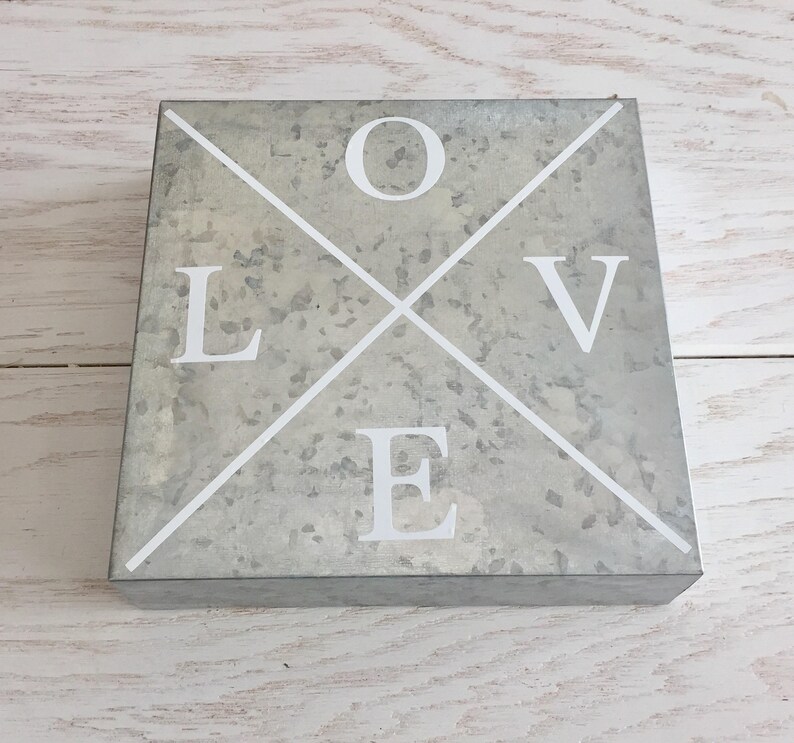 Home Farm Love Arrow Cross Sign Rustic Vintage Modern | Etsy