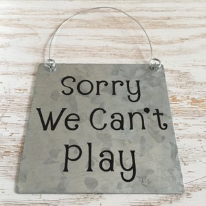 We Can Play Sign / We Can't Play Sign - Do Not Disturb Door Sign - Etsy