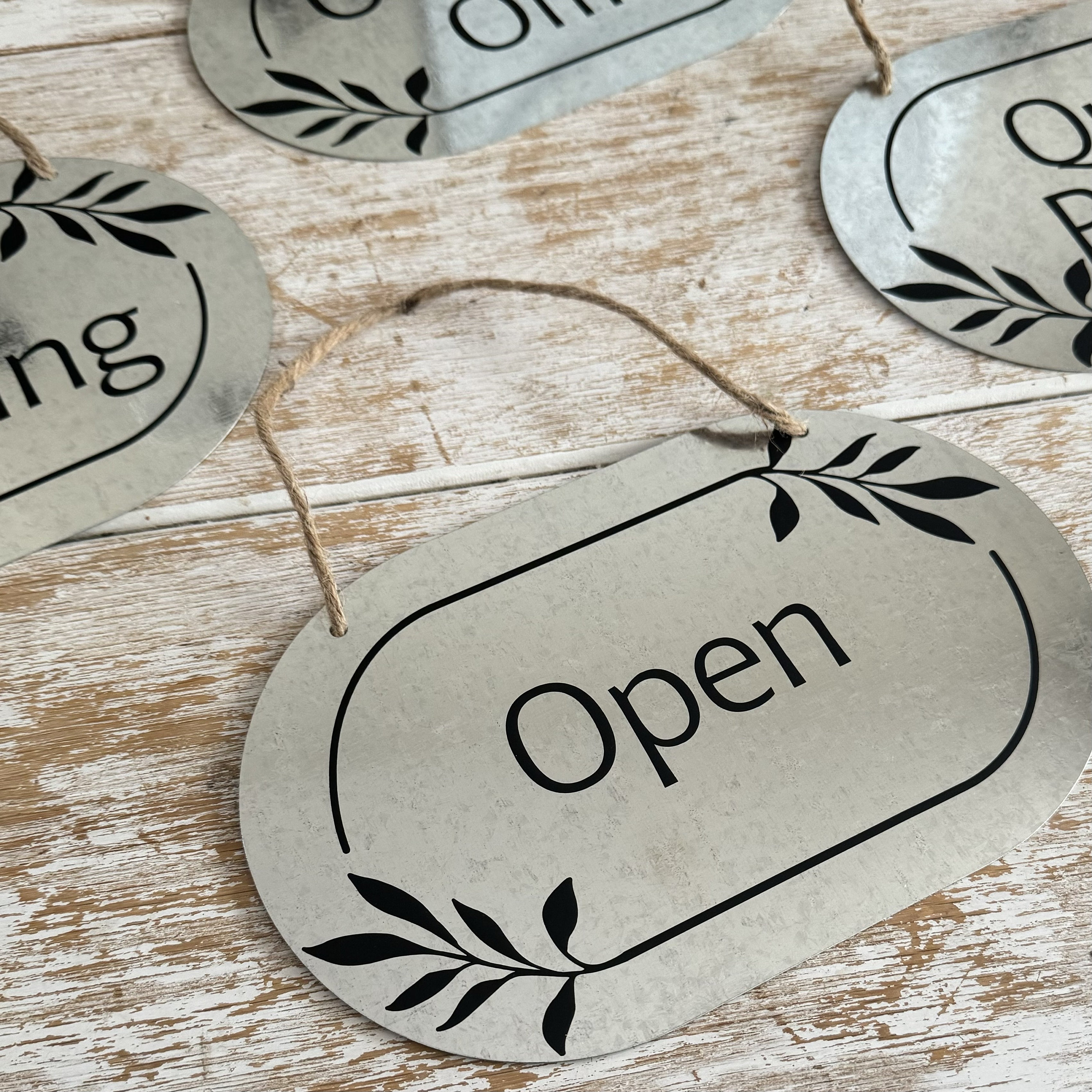 Custom Double Sided Metal Hanging Sign: Office, Therapy, Welcome - Etsy
