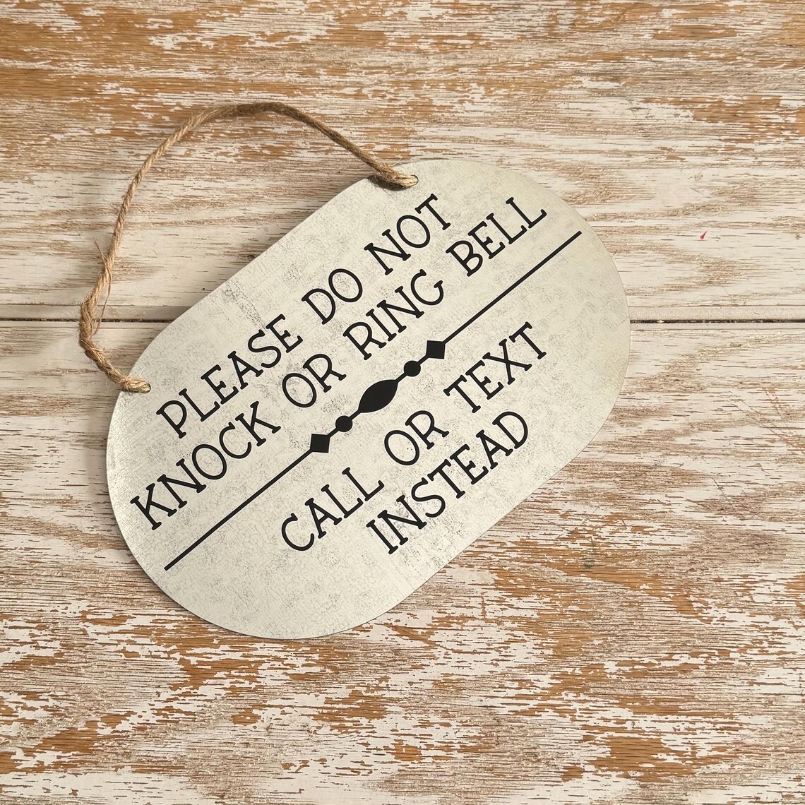 Call or Text Metal Door Sign: No Soliciting, Do Not Disturb - Etsy