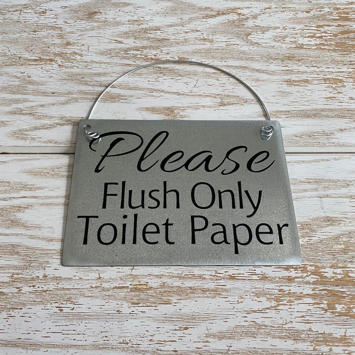 Please Flush Only Toilet Paper Septic System Sign Bathroom - Etsy