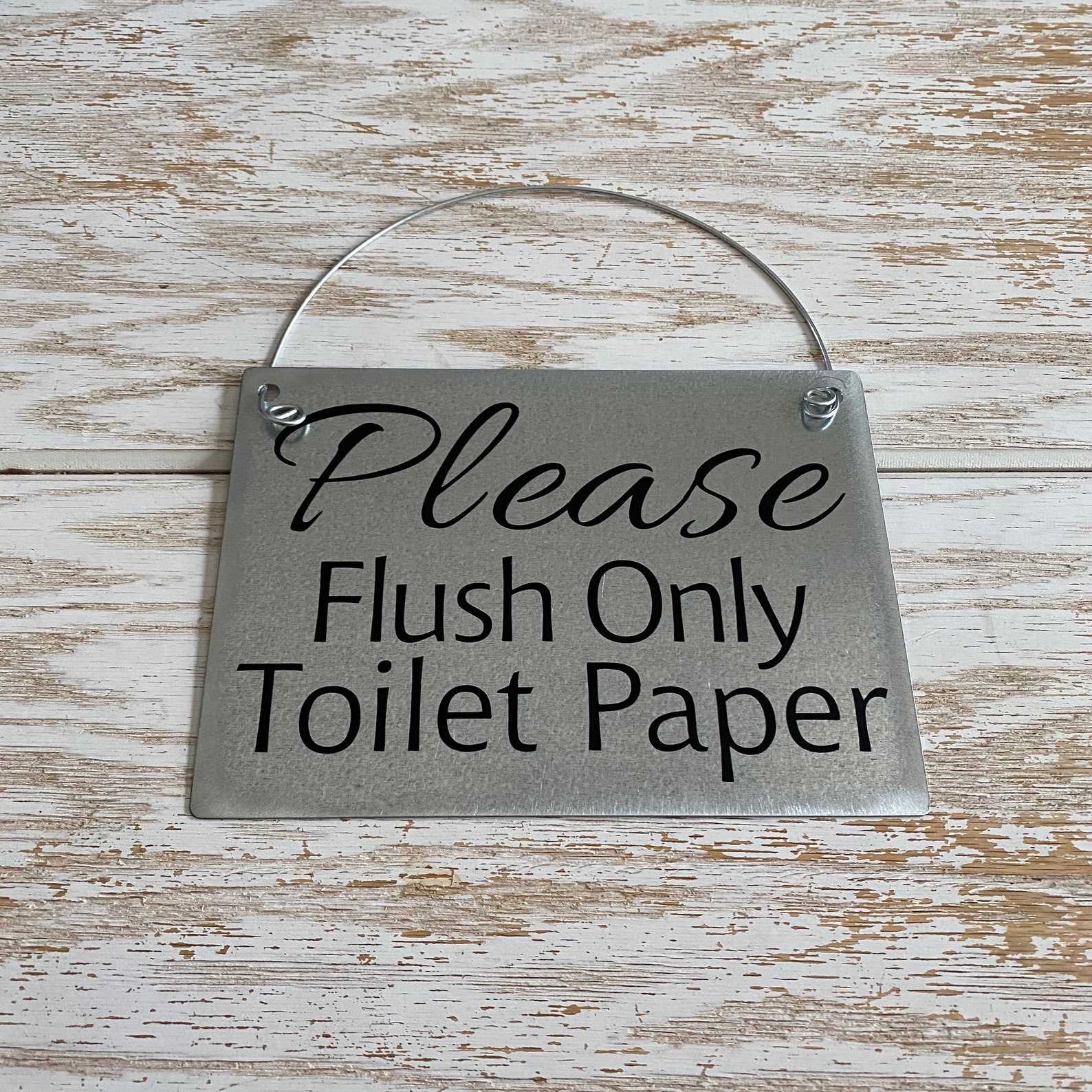 Please Flush Only Toilet Paper Septic System Sign Bathroom - Etsy
