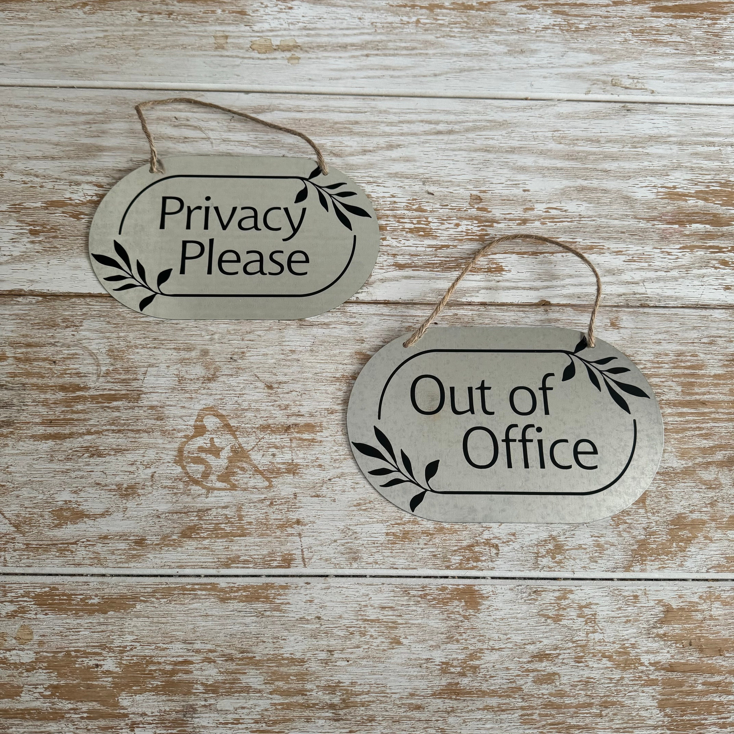 Custom Double Sided Metal Hanging Sign: Office, Therapy, Welcome - Etsy