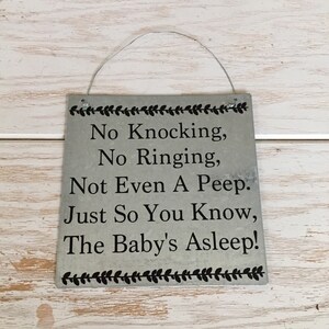 Baby Sleeping Do Not Knock Sign Please Don't Ring Sign Baby Sleeping ...