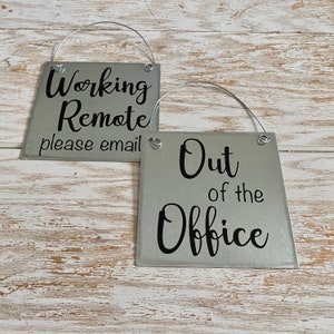 Out of Office Working From Home Please Email Zoom Open Closed Double ...