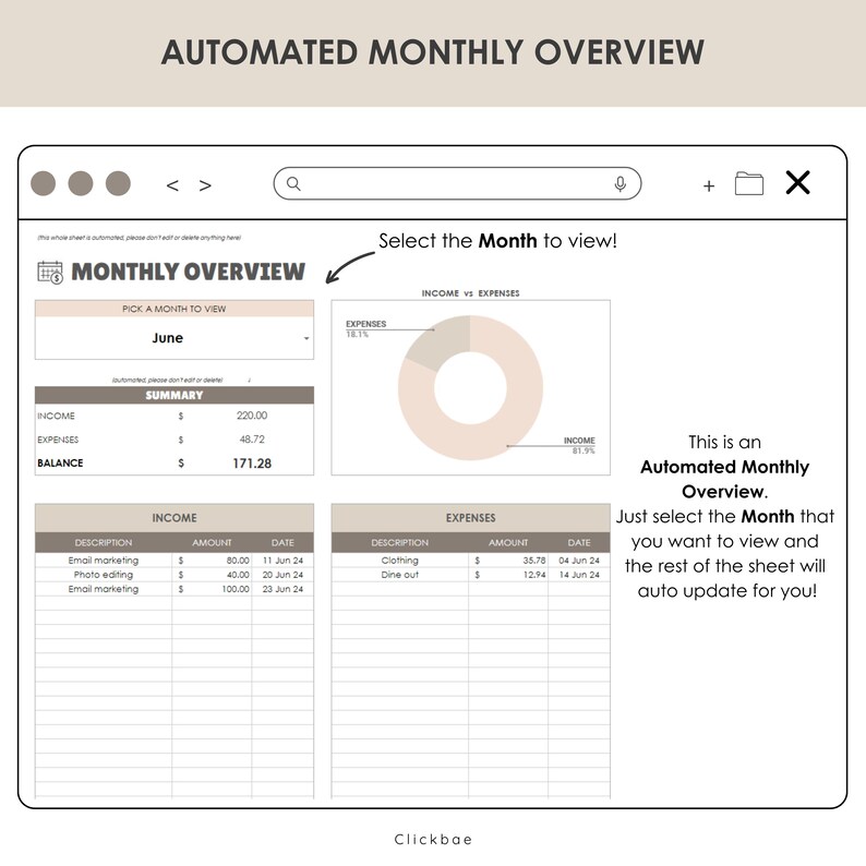 Freelancers Income & Expense Tracker | Variable Income Tracker | Client ...