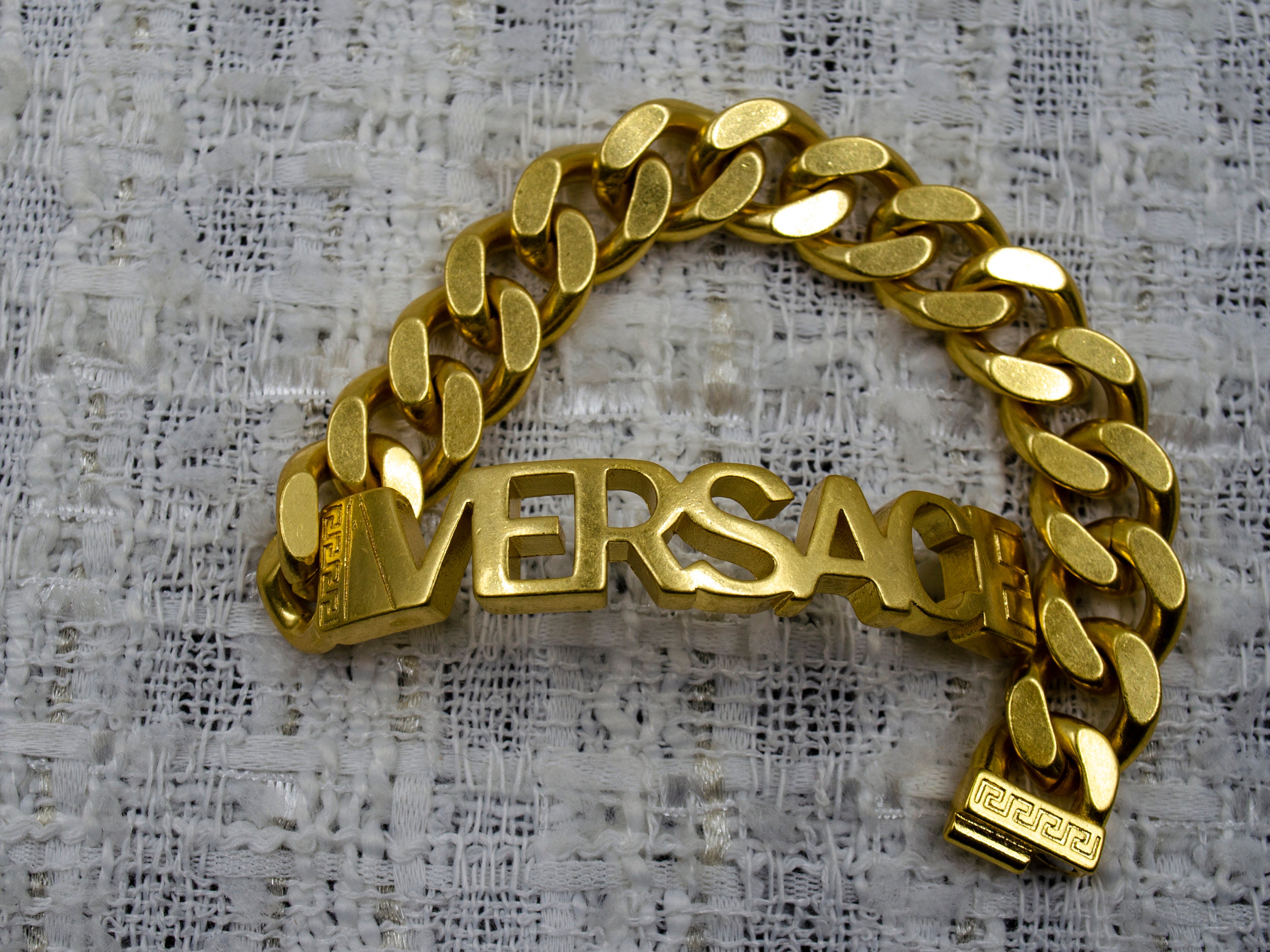 Vintage Versace Men Medusa Gold Metal Bracelet - Etsy