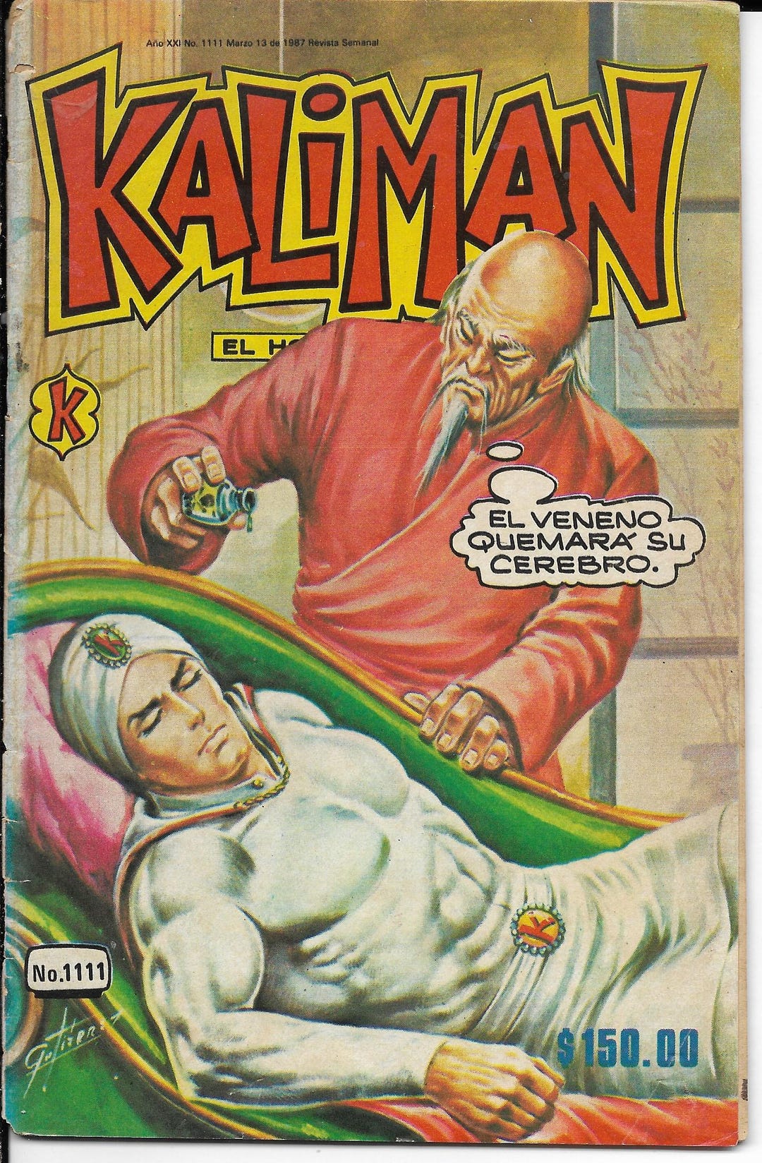 Kaliman El Hombre Increible "el Terror Chino" #1111 Marzo 13, 1987 ...