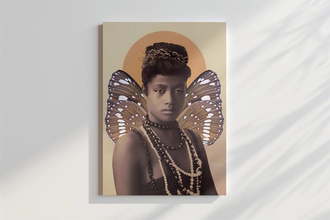 Butterfly Goddess – Ethereal Portrait Art Print, High-resolution ...