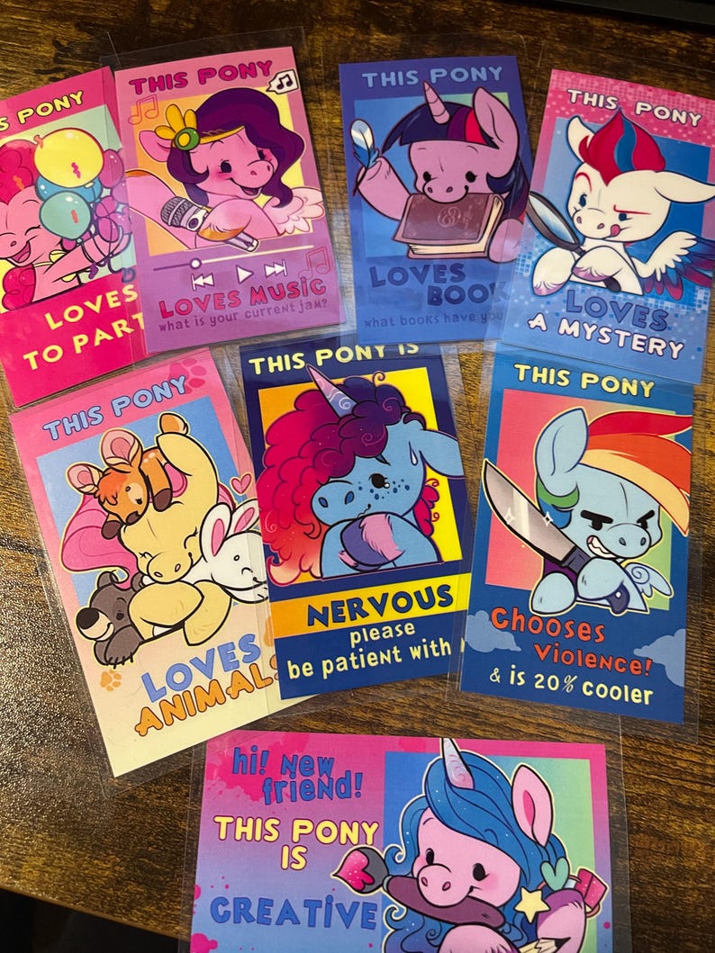 This Pony Badges and Bookmark - Etsy