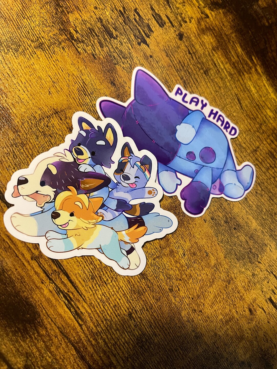 Blue Pup Stickers - Etsy