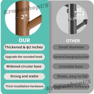 Rustic Free Standing Coat Rack: Adjustable Height, 11 Hooks - Etsy