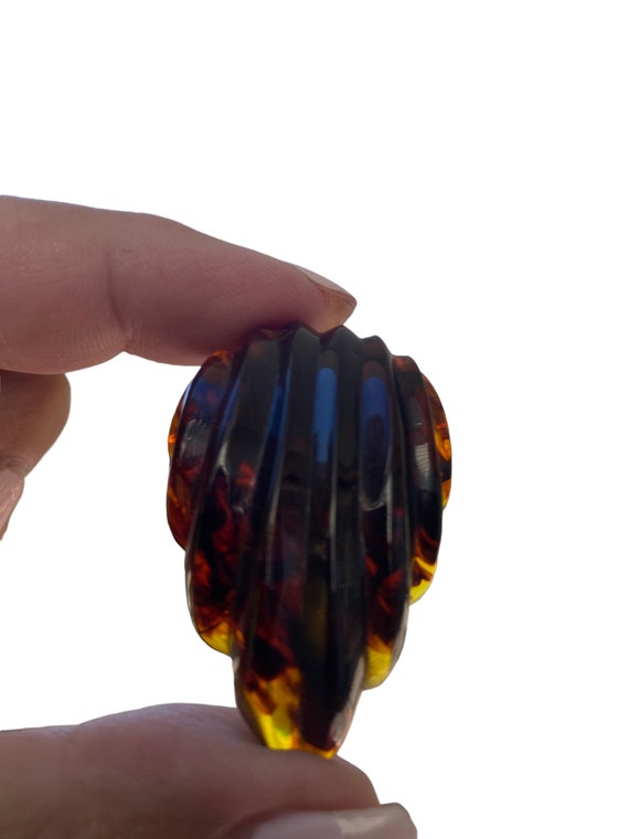 Beautiful Vintage bakelite tortoise shell chunky carv… - Gem