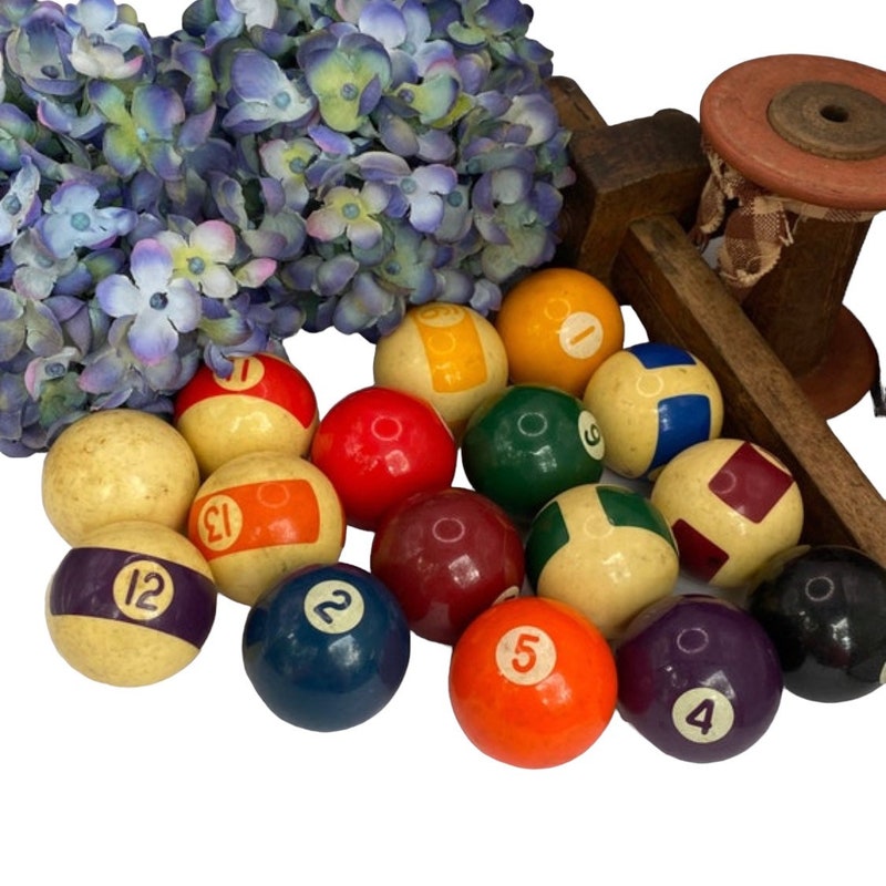 Vintage Pool Balls - Etsy