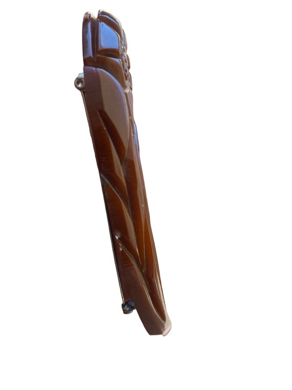 Large Chunky Vintage Deeply Carved Brown Bakelite Flo… - Gem