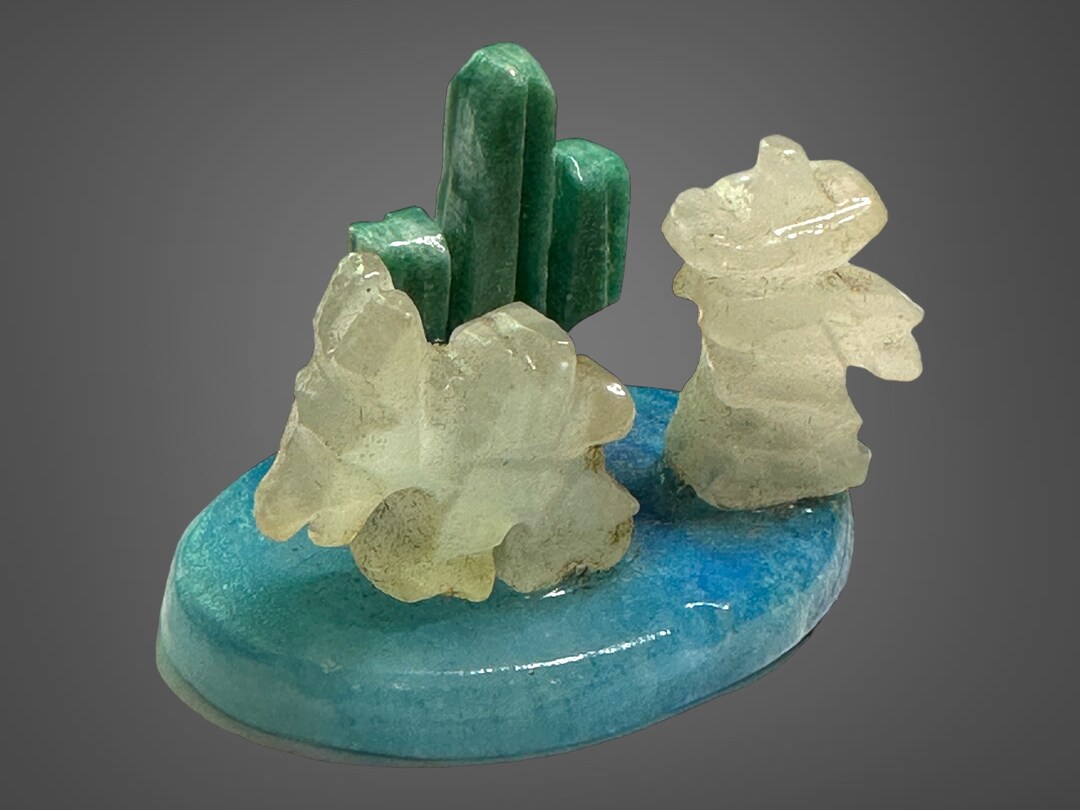 Vintage Donkey Cactus Man Stone Hand Carved Onyx Alabaster Figurine ...