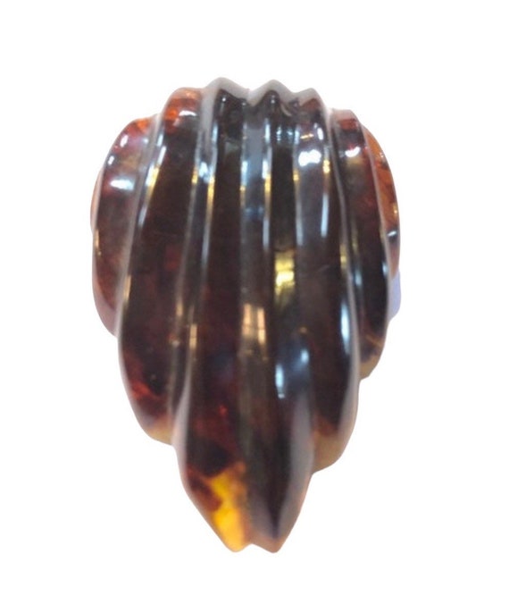 Beautiful Vintage bakelite tortoise shell chunky carv… - Gem
