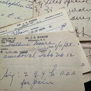 20 Vintage 1936 Handwritten Medical Prescriptions on Paper Ephemera ...