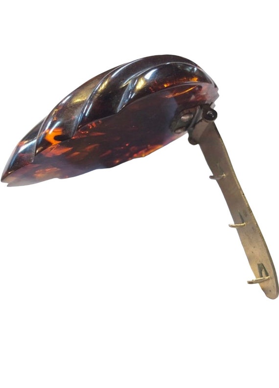 Beautiful Vintage bakelite tortoise shell chunky carv… - Gem