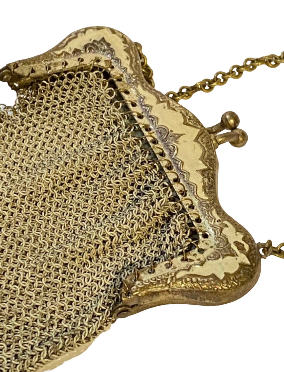 Antique French FM Modele Depose Silver Enameled Mesh Coin Purse - Etsy