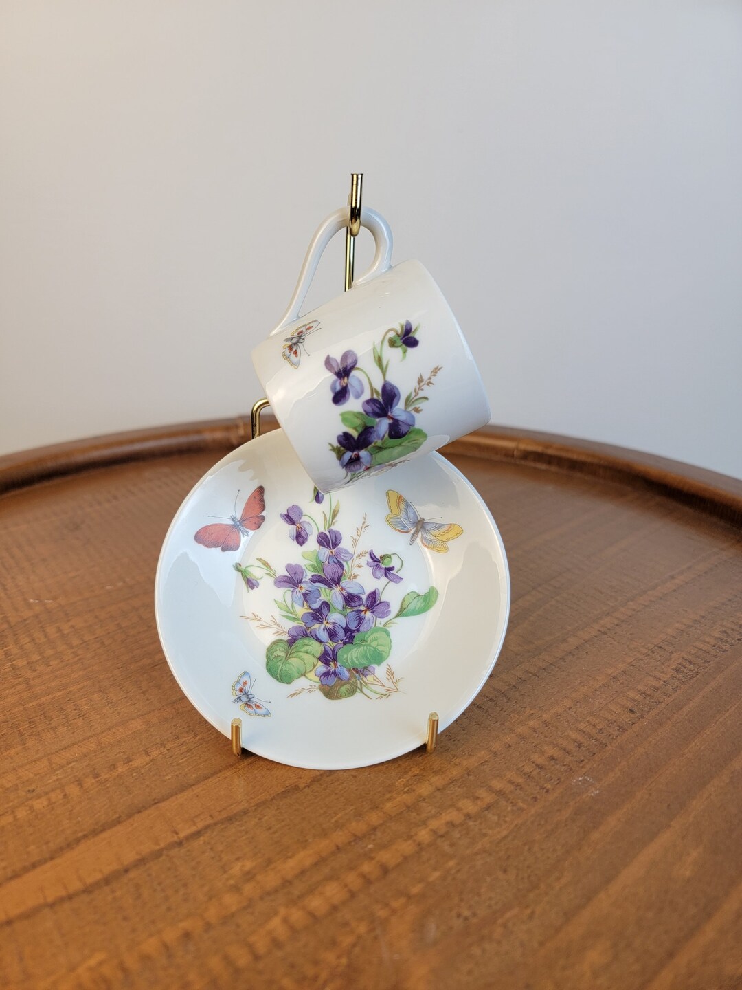Limoges France Tea Cup and Saucer Including Display Stand - Etsy