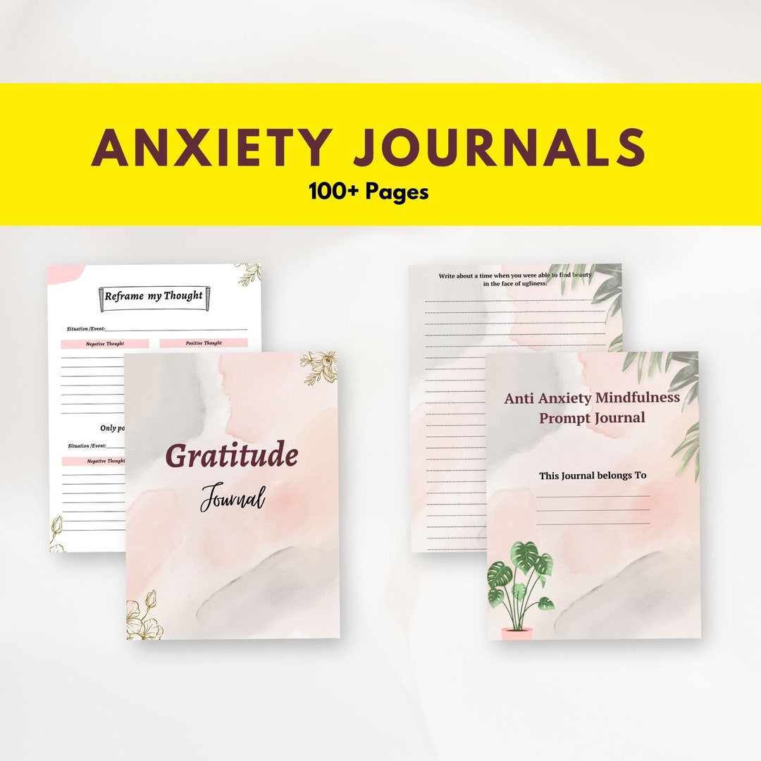 Anxiety Journals, Anxiety Management Journal, Gratitude Journal ...