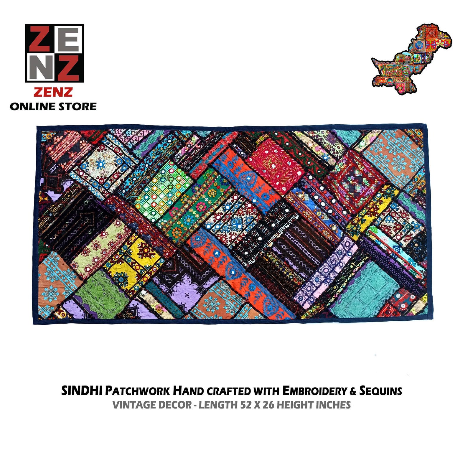 Pakistani Vintage Sindhi Heritage Handmade Patch Crafted With ...