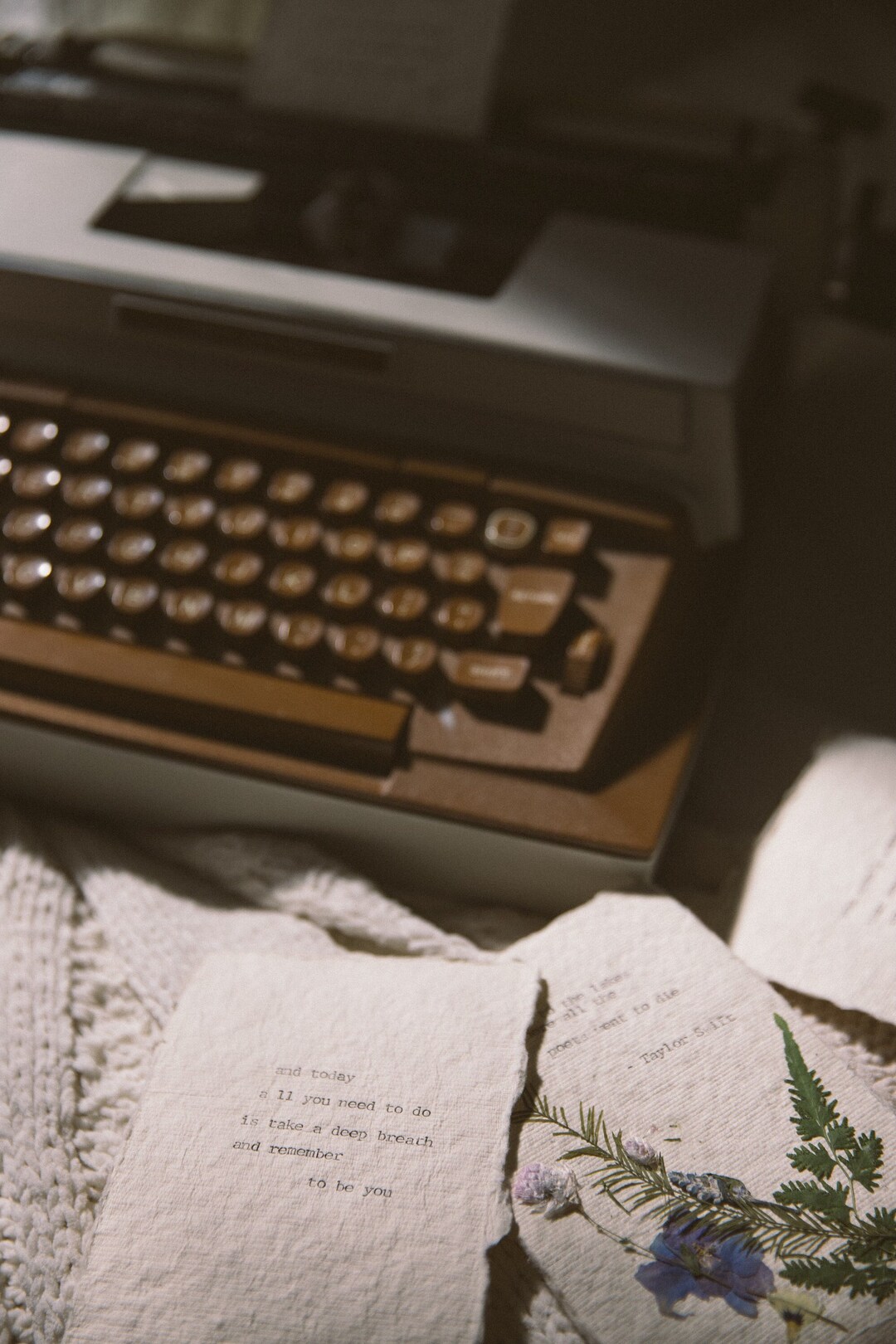 Custom Hand Typed Typewriter Poem on Handmade Paper, Deckled Edge Paper ...