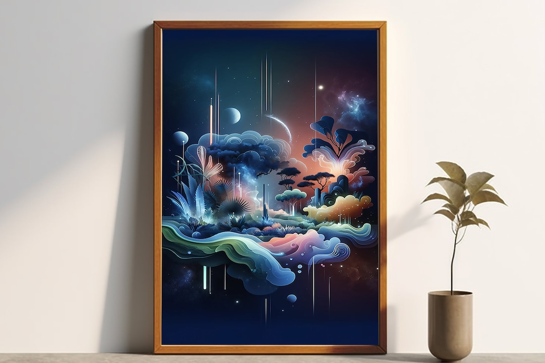 Nebula Nook, Digital Download, Large Abstract Print, Printable Wall Art ...