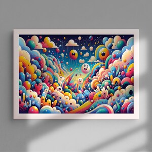Whimsy Wonderland, Digital Download, Large Abstract Print, Printable ...