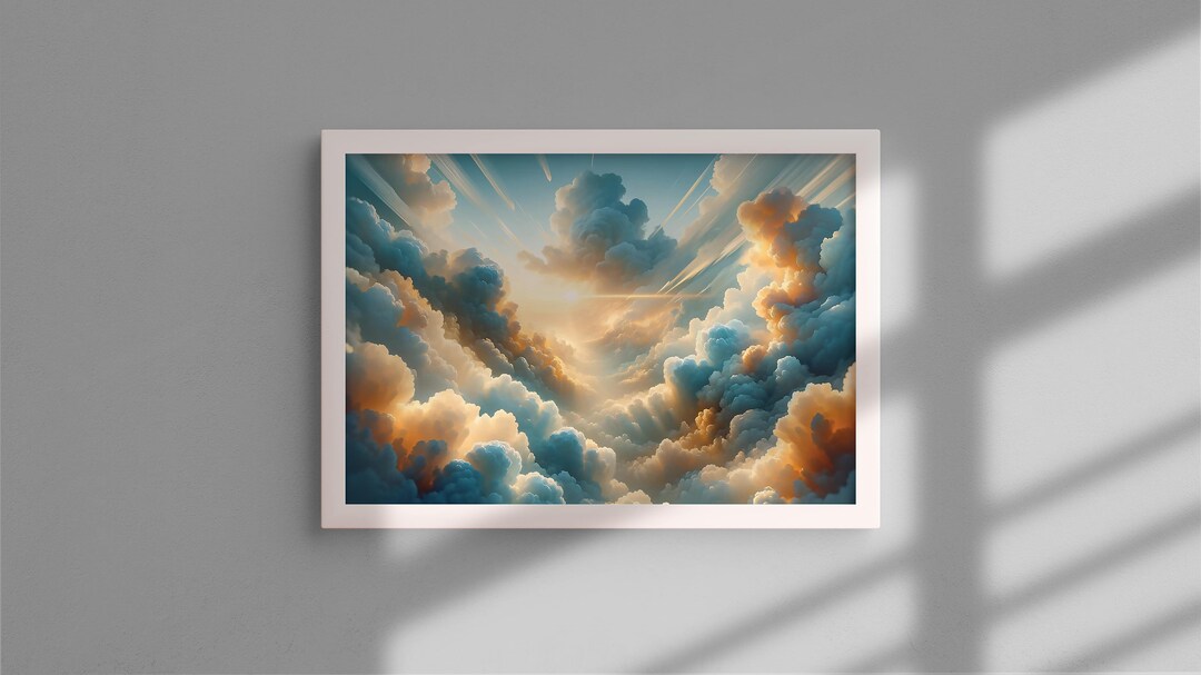 Celestial Drift, Digital Download, Large Abstract Print, Printable Wall ...