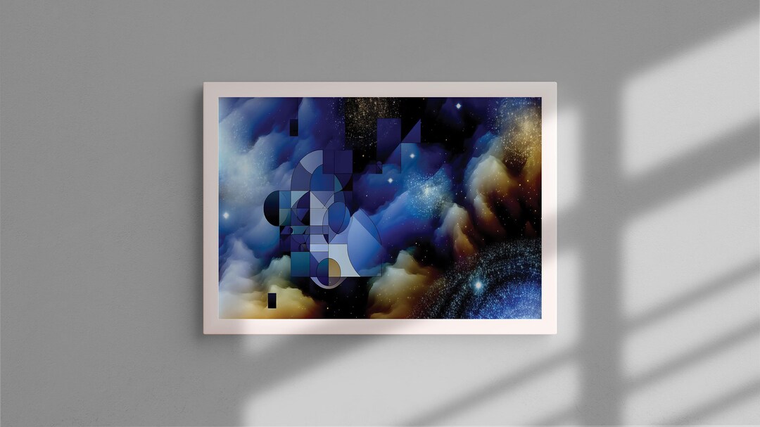 Cosmic Tapestry, Digital Download, Large Abstract Print, Printable Wall ...
