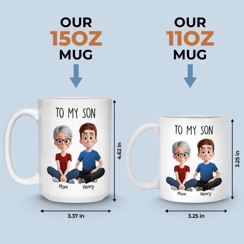 Personalized Family Mug – Funny Gift for Son From Mother, Custom ...