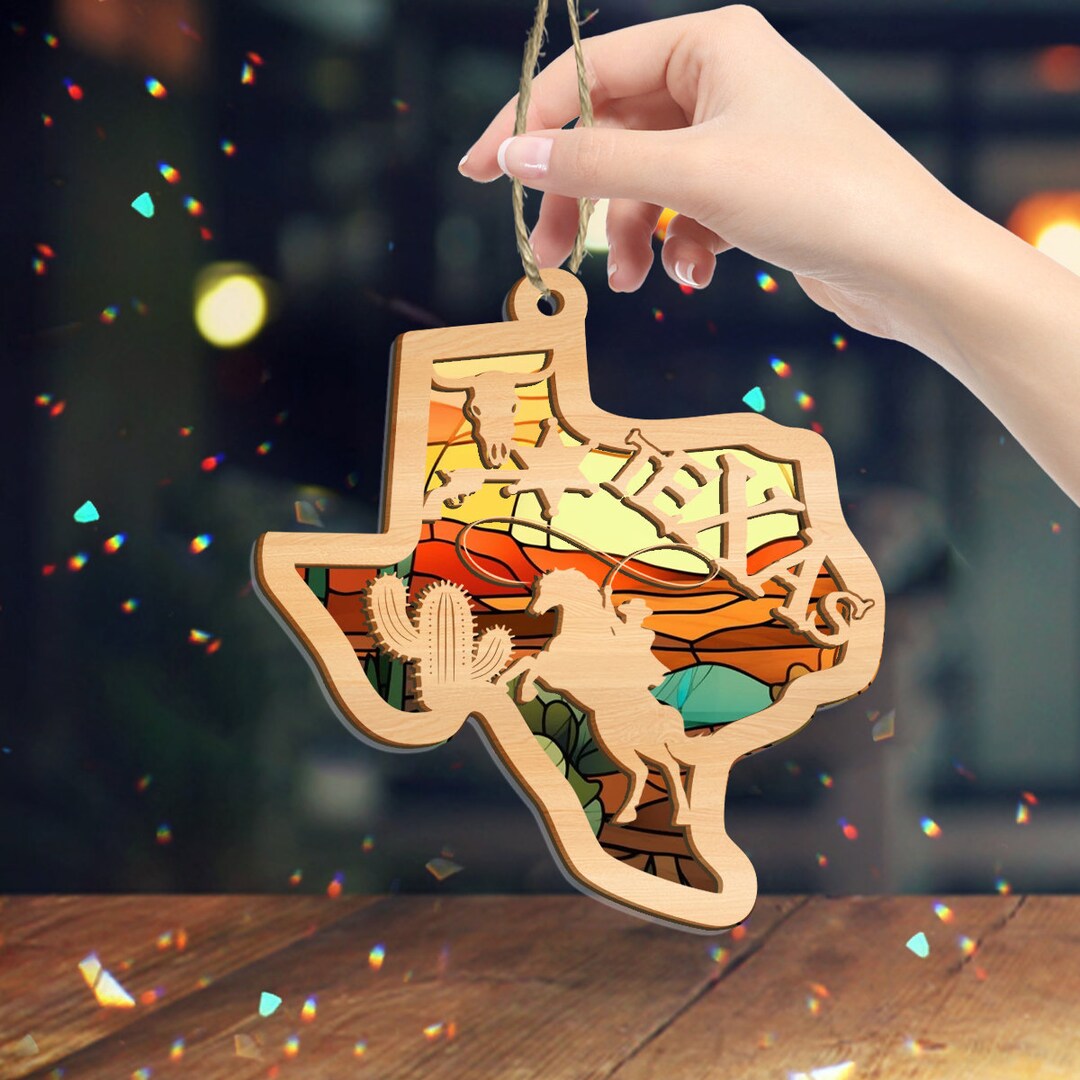 Texas Suncatcher Ornament, Texas State Home Decor, Texas Gifts,texas ...