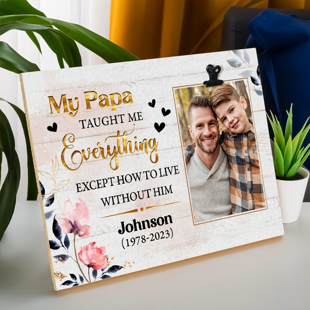 Personalized Father Memorial Picture Frame, Bereavement Gift, Sympathy ...